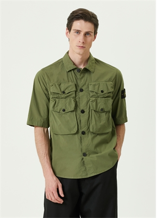 Stone Island Erkek Haki Kısa Kollu Gömlek S Eu Stone Island Erkek Haki Kısa Kollu Gömlek S Eu