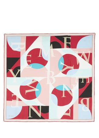 Beymen Kadın Geometrik Logo Desenli 90x90 İpek Eşarp Pembe EU Beymen Kadın Geometrik Logo Desenli 90x90 İpek Eşarp Pembe EU