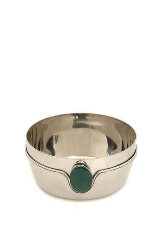 Luxuria Silver Yeşil Onyx Taşlı Çerezlik Bej