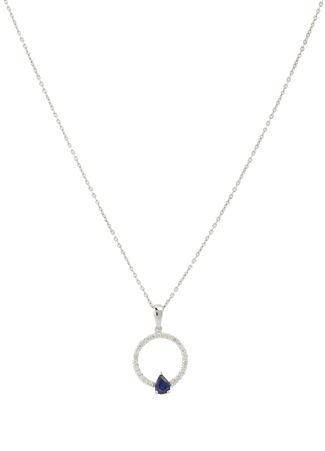 Collection Kadın Pırlanta Detaylı Altın Rengi Kolye EU