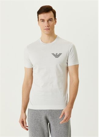 Emporio Armani Erkek Gri Logo Detaylı T-shirt S EU