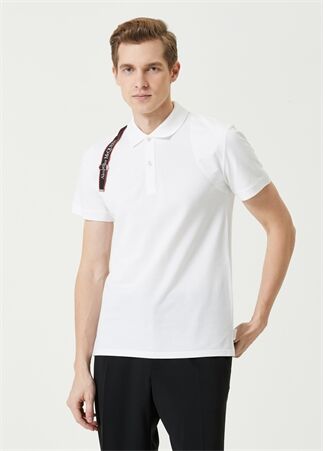 Alexander McQueen Erkek Beyaz Polo Yaka Logo Bantlı T-shirt S EU Alexander McQueen Erkek Beyaz Polo Yaka Logo Bantlı T-shirt S EU