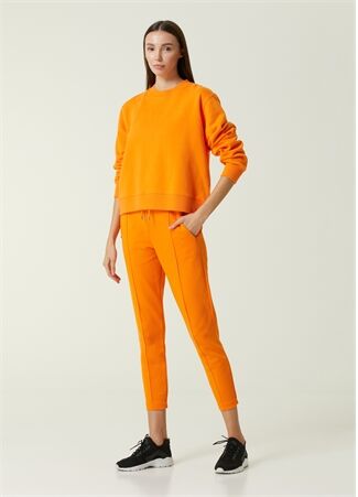Bassigue Kadın Turuncu Skinny Eşofman Altı L EU