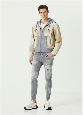 Dsquared2 Erkek Skater Gri Yıpratmalı Jean Pantolon 46 It Dsquared2 Erkek Skater Gri Yıpratmalı Jean Pantolon 46 It