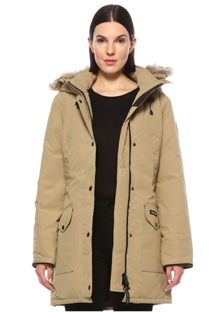 Canada Goose Kadın Trillium Bej Kapüşonlu Parka Siyah XS EU