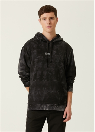 Allsaints Erkek Clay Antrasit Kapüşonlu Batik Desenli Sweatshirt Gri S EU Allsaints Erkek Clay Antrasit Kapüşonlu Batik Desenli Sweatshirt Gri S EU
