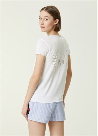 Zadig&Voltaire Kadın Story Fishnet Beyaz V Yaka T-shirt XS EU Zadig&Voltaire Kadın Story Fishnet Beyaz V Yaka T-shirt XS EU