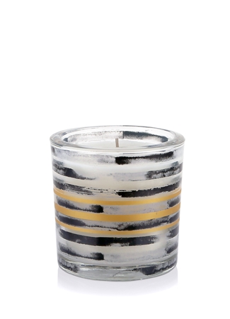 Act of Acrract Siyah Beyaz Çizgili Mum Altın Rengi Act of Acrract Siyah Beyaz Çizgili Mum Altın Rengi