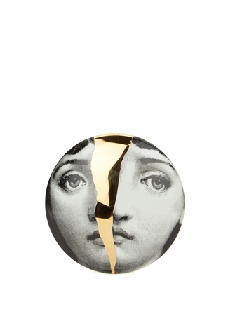 Fornasetti No10 Siyah Beyaz Porselen Dekoratif Kutu Çok Renkli