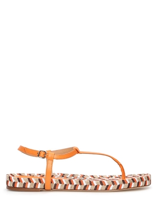 Paloma Barcelo Kadın Luisa Turuncu Deri Sandalet 35 EU