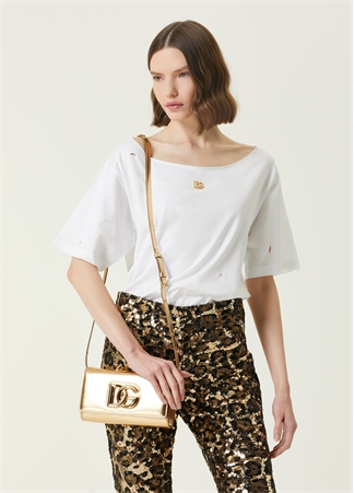 Dolce&gabbana Kadın Beyaz Düşük Omuzlu Yıpratmalı T-shirt 38 It Dolce&gabbana Kadın Beyaz Düşük Omuzlu Yıpratmalı T-shirt 38 It