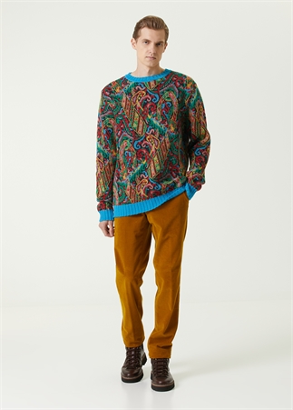 Etro Erkek Sarı Normal Bel Dar Paça Kadife Pantolon 46 IT Etro Erkek Sarı Normal Bel Dar Paça Kadife Pantolon 46 IT