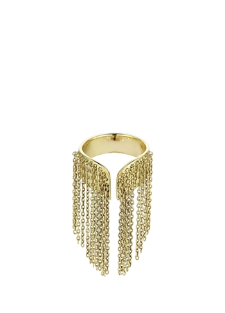 Her Story Kadın Sallantılı Zincirli Kelepçe Formlu Altın Rengi Bilezik EU