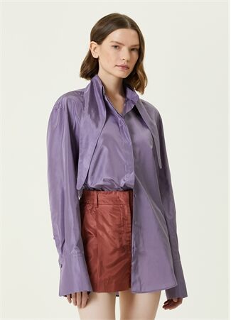 Valentino Kadın Lila İpek Gömlek Mor 42 It