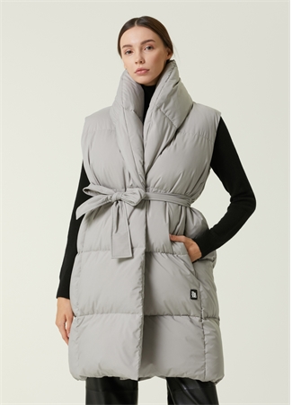 Bacon Kadın Dada Francis Gri Kuşaklı Uzun Puff Yelek XS EU Bacon Kadın Dada Francis Gri Kuşaklı Uzun Puff Yelek XS EU