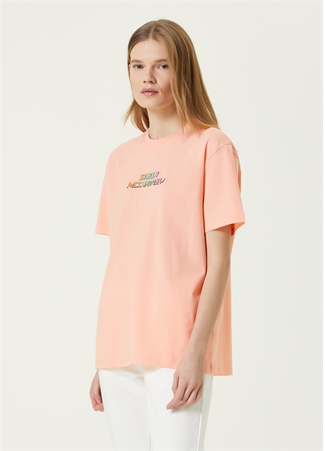 Stella McCartney Kadın Pembe Logo Detaylı T-shirt Turuncu 38 IT Stella McCartney Kadın Pembe Logo Detaylı T-shirt Turuncu 38 IT