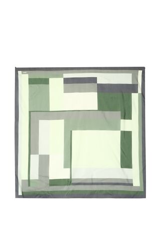 Pal Zileri Erkek Yeşil Desenli Atkı EU