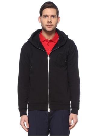 Moncler Erkek Lacivert Kapüşonlu Logo Şeritli Sweatshirt S EU Moncler Erkek Lacivert Kapüşonlu Logo Şeritli Sweatshirt S EU