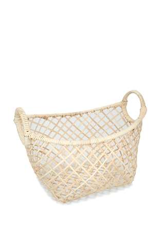 Hübsch Bej Kulp Detaylı Rattan Sepet Hübsch Bej Kulp Detaylı Rattan Sepet