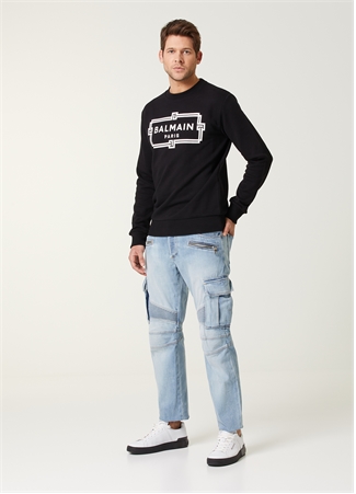 Balmain Erkek Mavi Normal Bel Boru Paça Nervürlü Jean Pantolon 32 US Balmain Erkek Mavi Normal Bel Boru Paça Nervürlü Jean Pantolon 32 US