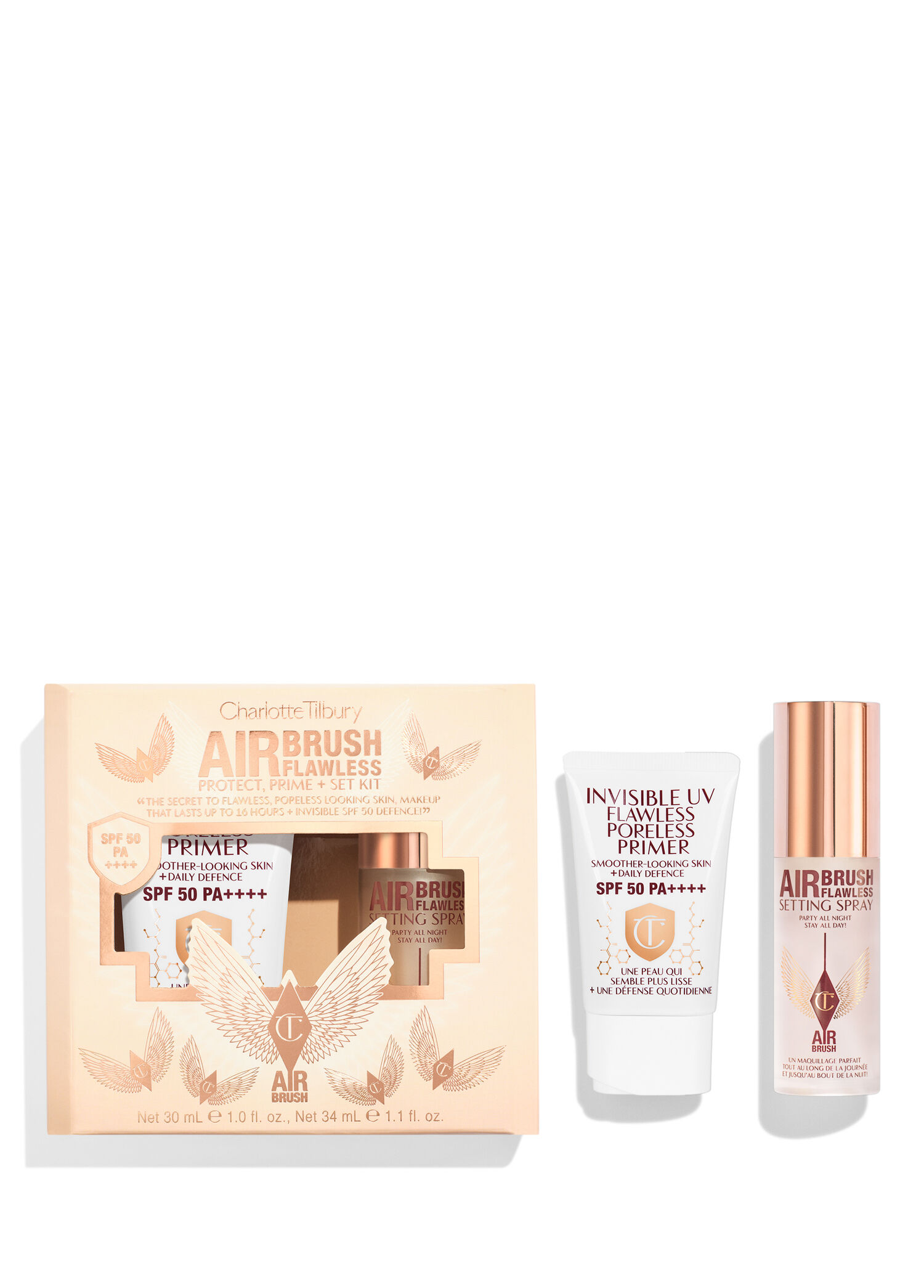 Charlotte Tilbury - Airbrush Flawless Protect Prime + Set Kit