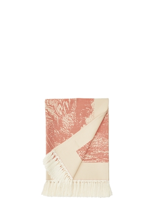 Etro Home Bej Kırmızı Karışık Desenli Throw Etro Home Bej Kırmızı Karışık Desenli Throw