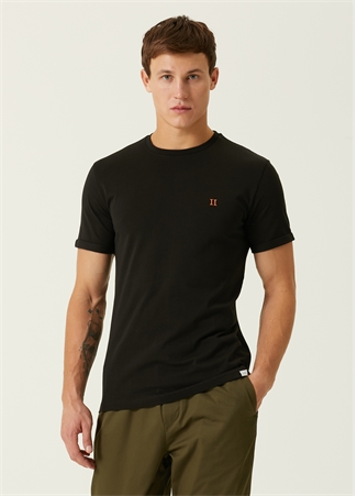 Les Deux Erkek Siyah Bisiklet Yaka Logolu T-shirt S EU Les Deux Erkek Siyah Bisiklet Yaka Logolu T-shirt S EU
