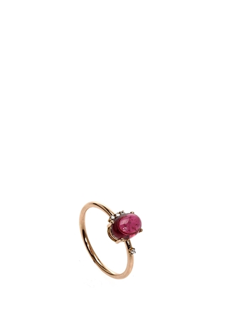 Collection-Ruel Design Kadın Gold Mor Taşlı Pırlantalı Altın Rengi Yüzük EU Collection-Ruel Design Kadın Gold Mor Taşlı Pırlantalı Altın Rengi Yüzük EU