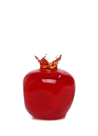 Nenartworld Kırmızı Nar Formlu Cam Obje