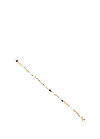 Collection-Alper Tunçoku Kadın Taş Detaylı Altın Rengi Bileklik EU