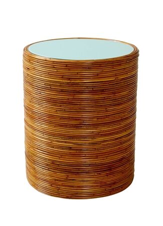 Jonathan Adler Riviera Deri Sehpa Bej