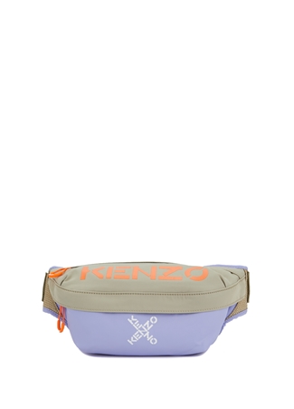 Kenzo Erkek Lila Logo Baskılı Bel Çantası Mor EU