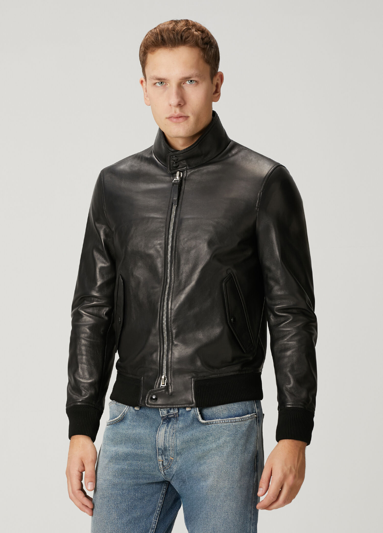 Tom Ford - Harrington Siyah Deri Mont - Siyah