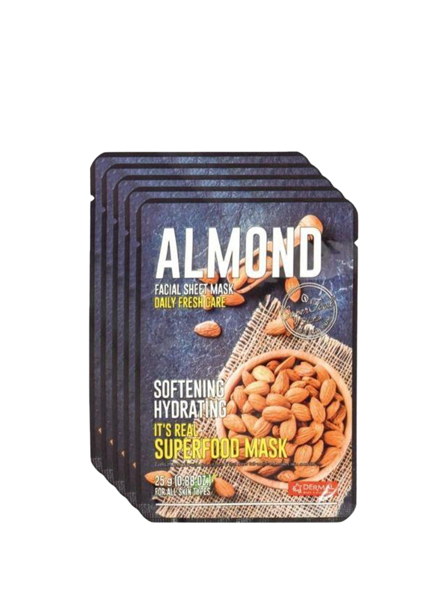 Dermal - Almond Facial Sheet Mask Superfood Nemlendici ve Yumuşatıcı ...