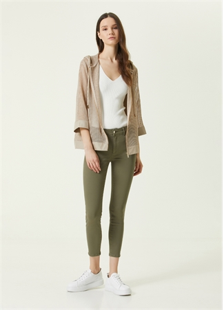Network Kadın Slim Fit Haki Pantolon 25 EU Network Kadın Slim Fit Haki Pantolon 25 EU