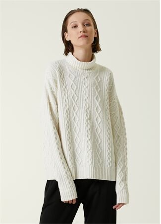 Beymen Collection Kadın Ekru Balıkçı Yaka Örgü Kazak Bej M Beymen Collection Kadın Ekru Balıkçı Yaka Örgü Kazak Bej M