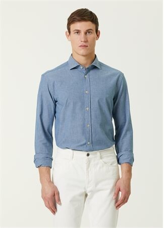 Boglioli Erkek Mavi Gömlek 39 IT