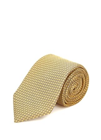 Pal Zileri Erkek Sarı Mikro Desenli İpek Kravat EU