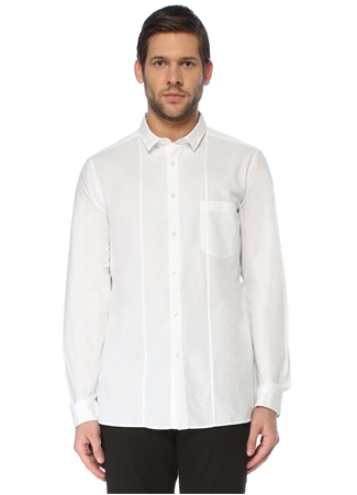 Palzileri Lab Erkek Beyaz Mikro Desen Detaylı Gömlek 4 IT