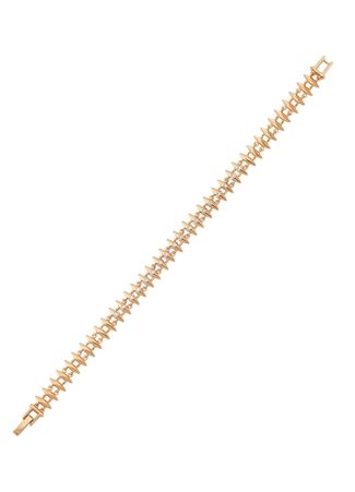 Dime Tribe Kadın Pırlantalı Çubuk Detaylı Altın Rengi Bileklik EU Dime Tribe Kadın Pırlantalı Çubuk Detaylı Altın Rengi Bileklik EU