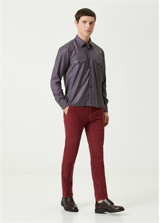 Rota Erkek Bordo Dar Paça Pantolon 48 IT Rota Erkek Bordo Dar Paça Pantolon 48 IT