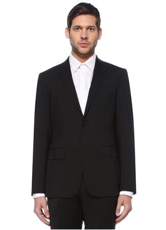 Palzileri Lab Erkek Siyah Kelebek Yaka Yün Ceket 46 IT