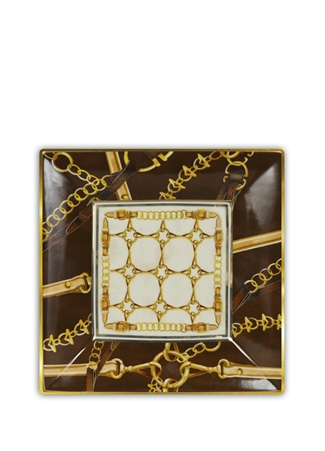 Baci Milano Horses Kahverengi Desenli Porselen Tabak Baci Milano Horses Kahverengi Desenli Porselen Tabak