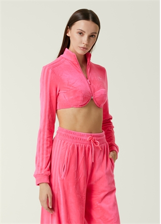 adidas Kadın X Jermy Scott Pembe Crop Sweatshirt 32 EU adidas Kadın X Jermy Scott Pembe Crop Sweatshirt 32 EU