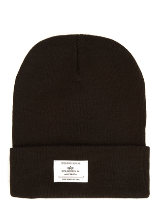 Alpha Industries Erkek Siyah Logo Patchli Bere EU Alpha Industries Erkek Siyah Logo Patchli Bere EU