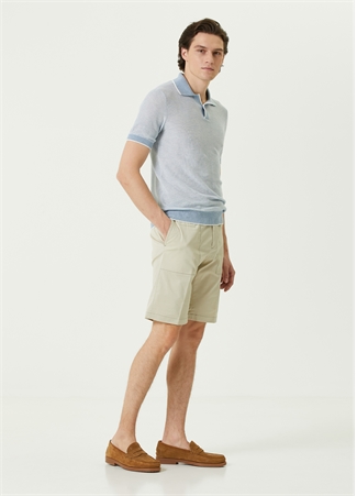 Luciano Barbera Erkek Bej Beli Kordonlu Bermuda 54 It Luciano Barbera Erkek Bej Beli Kordonlu Bermuda 54 It