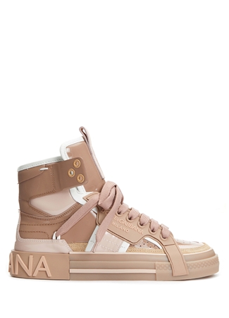 Dolce&gabbana Kadın Altın Rengi Logolu Deri Sneaker Pembe 36 Eu Dolce&gabbana Kadın Altın Rengi Logolu Deri Sneaker Pembe 36 Eu