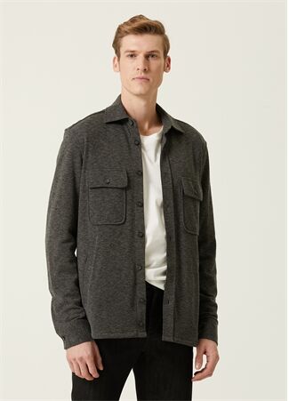 Beymen Collection Erkek Antrasit Dış Gömlek Gri S EU
