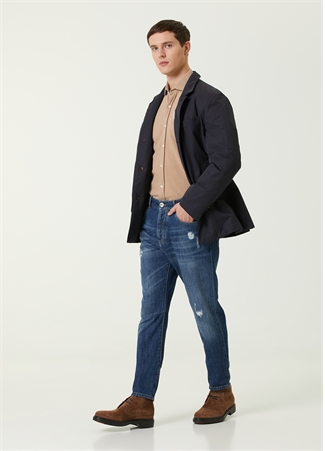 Brunello Cucinelli Erkek Mavi Yıpratmalı Jean Pantolon 52 IT Brunello Cucinelli Erkek Mavi Yıpratmalı Jean Pantolon 52 IT