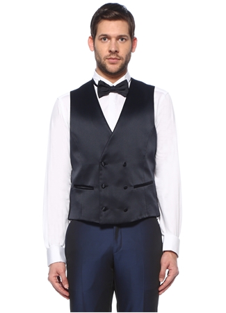 Cerimonia Erkek Lacivert V Yaka Yelek 46 IT